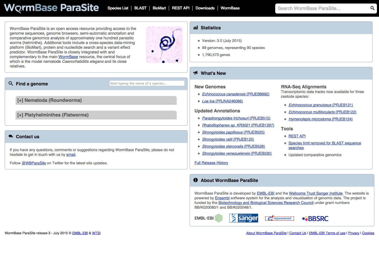 WormBase and WormBase ParaSite